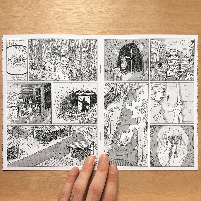 The Forest indie Comic Risograph Zine Riso Art Print - Etsy