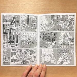 The Forest indie Comic Risograph Zine Riso Art Print Sticker - Etsy