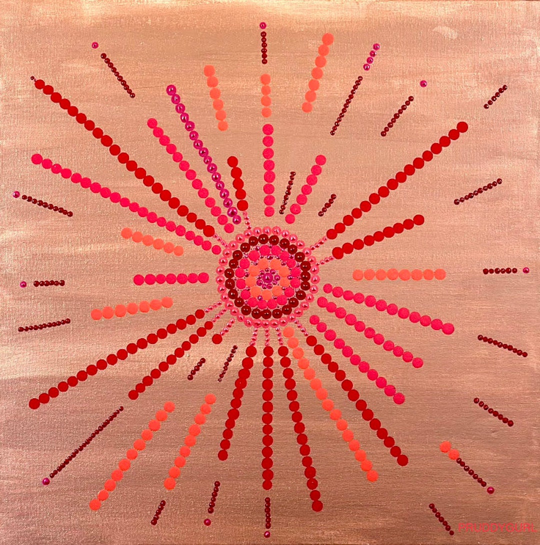 MAROON Star-canvas Painting (20" X 20") - Etsy