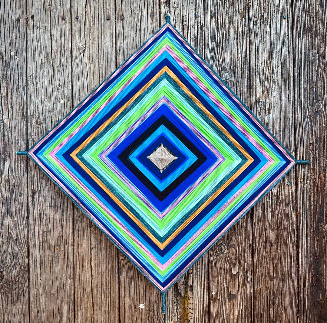 Ojo De Dios/god’s Eye-various Colours (35” X 35”) - Etsy