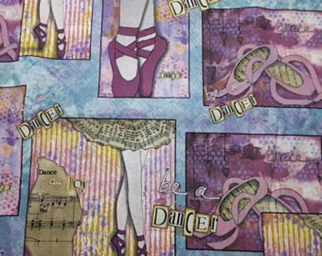 Ballerina "be a Dancer" Fabric Nancy Lefko 100% Cotton by the Yard - Etsy