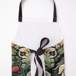 Wolf Apron With Floral Pattern, Unique Kitchen Apron for Cooking ...