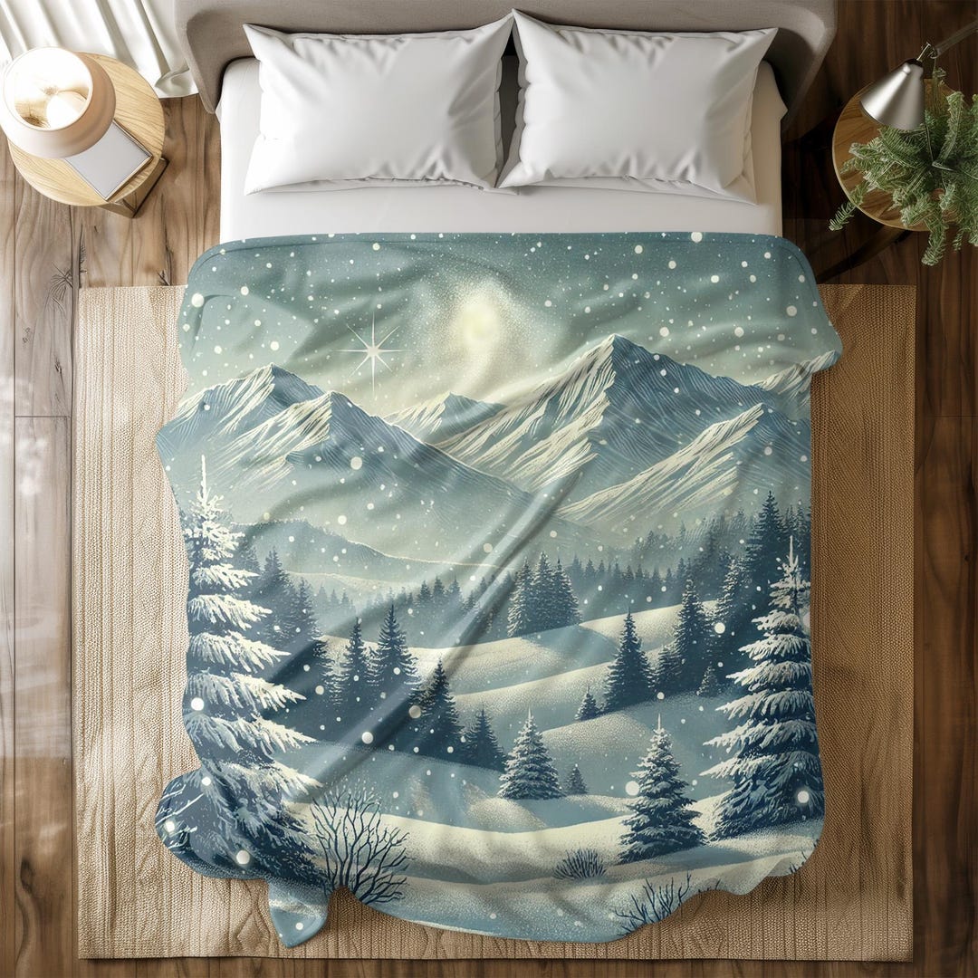 Winter Wonderland Blanket Multi-sizes, Soft Cozy Throw With Snowy ...