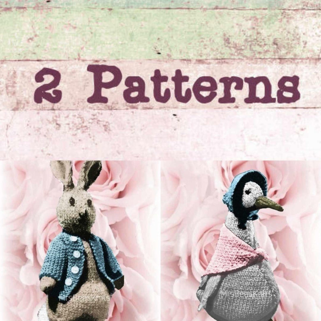 Beatrix Potter Peter Rabbit and Jemima Puddleduck Vintage Knitting ...