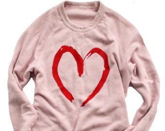 Heart sweatshirt | Etsy