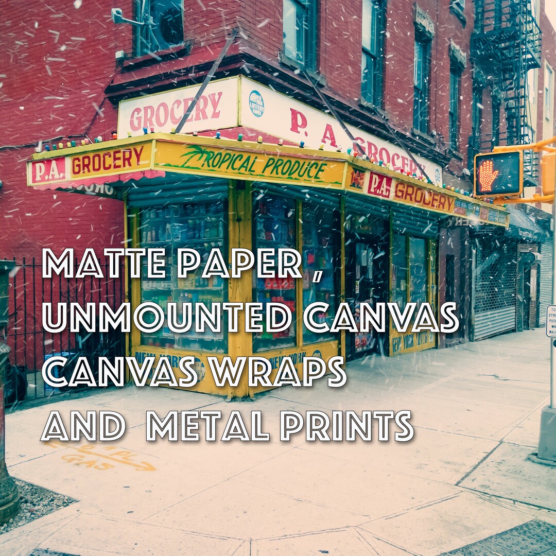 3 New York City Winter Photo Vintage Storefront Bodega - Etsy