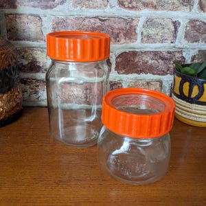 Ravenhead Kilner Glass Jar With Orange Lid 500ml & 1L Set of 2 Vintage ...