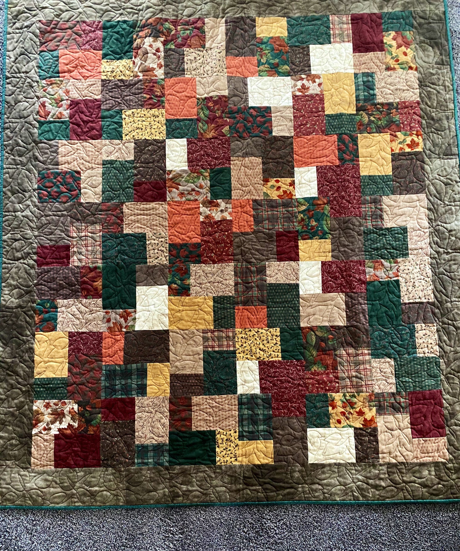 Flannel quilt throw Moda fabric | Etsy