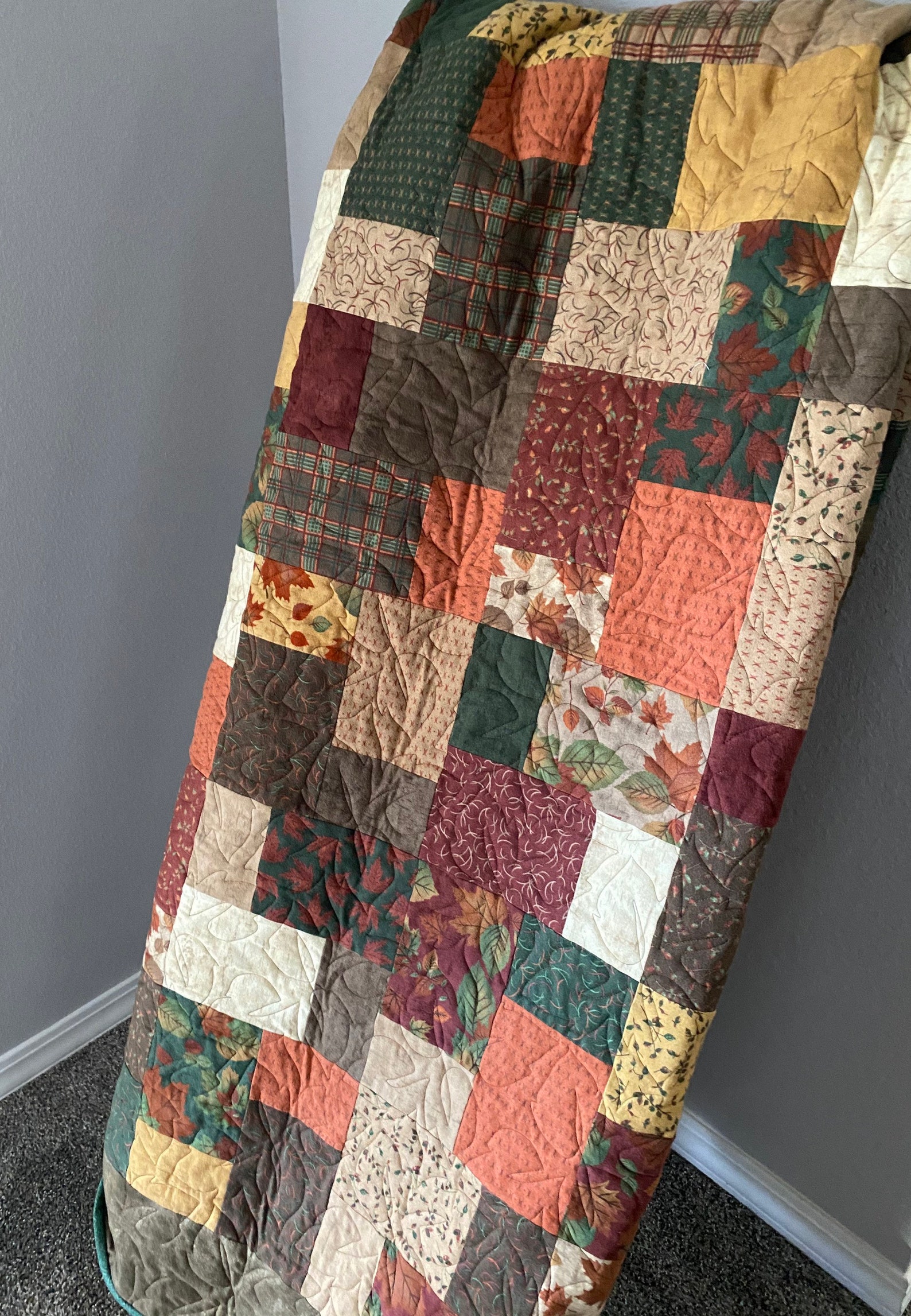 Flannel quilt throw Moda fabric | Etsy