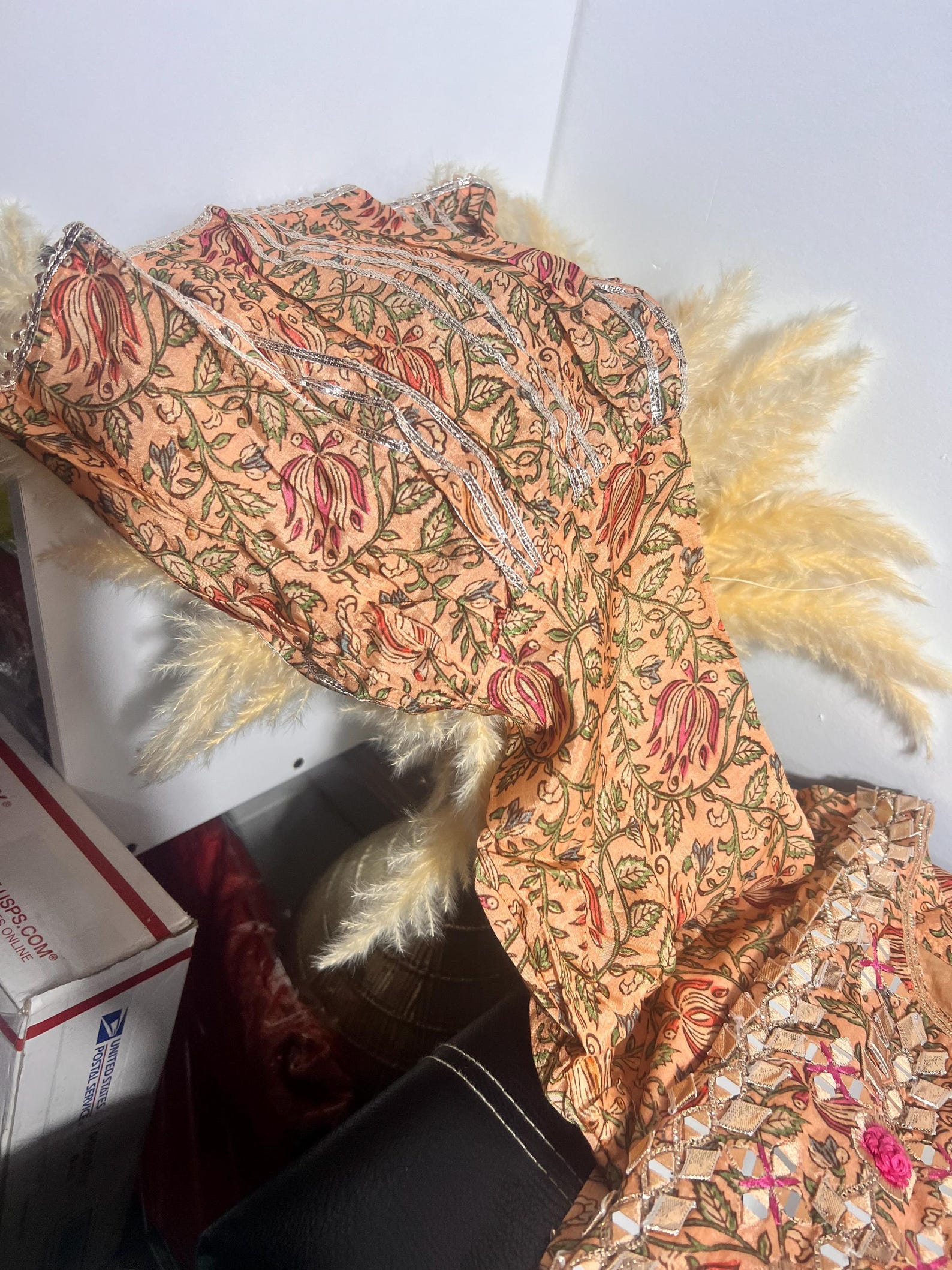Pure Maslin Silk Salwar Suit With Dothi Style Tulip Pant, Indian Salwar ...