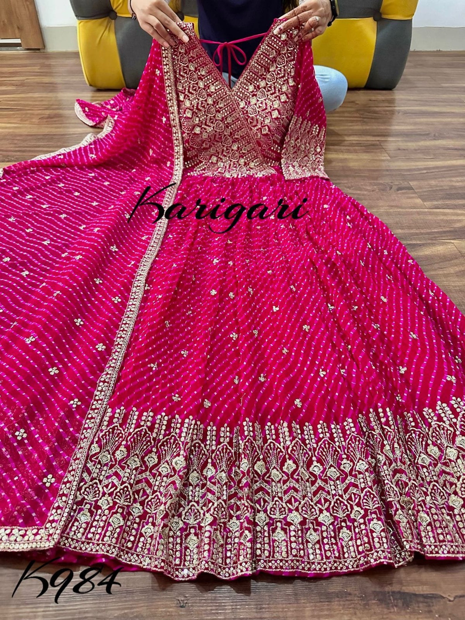 Angarkha Long Dress.. Desi Outfit, Desi Designer Suit, Long Gown.. - Etsy