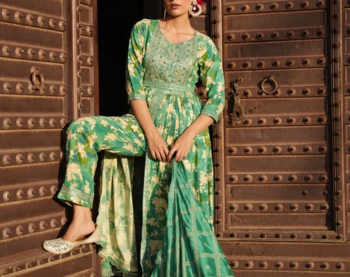 Indian Gown Anarkoli Dress, India Pakistani Desi Outfit, USA Seller - Etsy