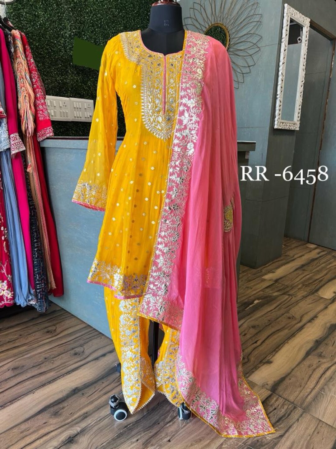 Dothi Style Panjabi Suit With Tulip Pant Dothi Party Indian Dress ...