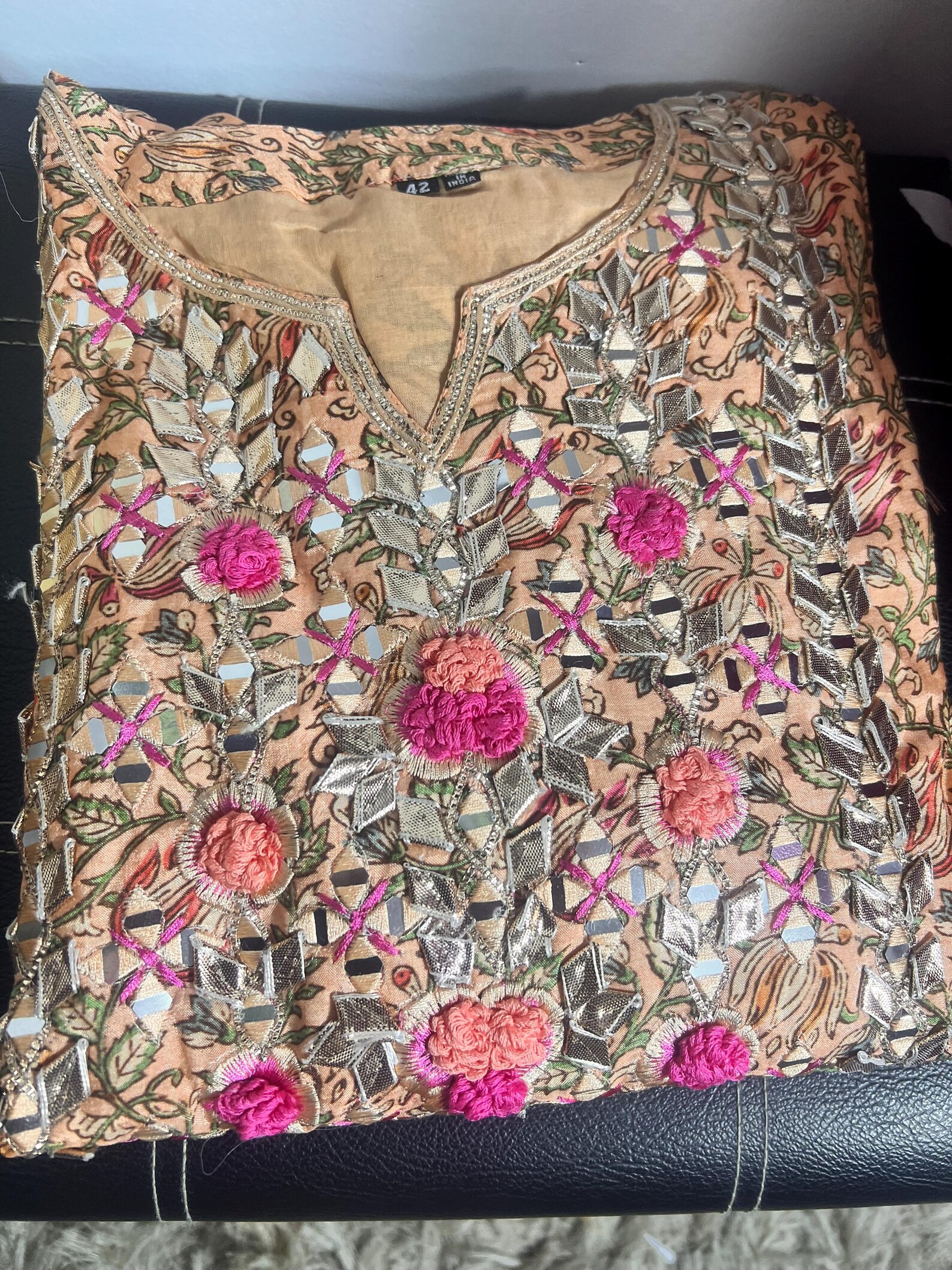 Pure Maslin Silk Salwar Suit With Dothi Style Tulip Pant, Indian Salwar ...