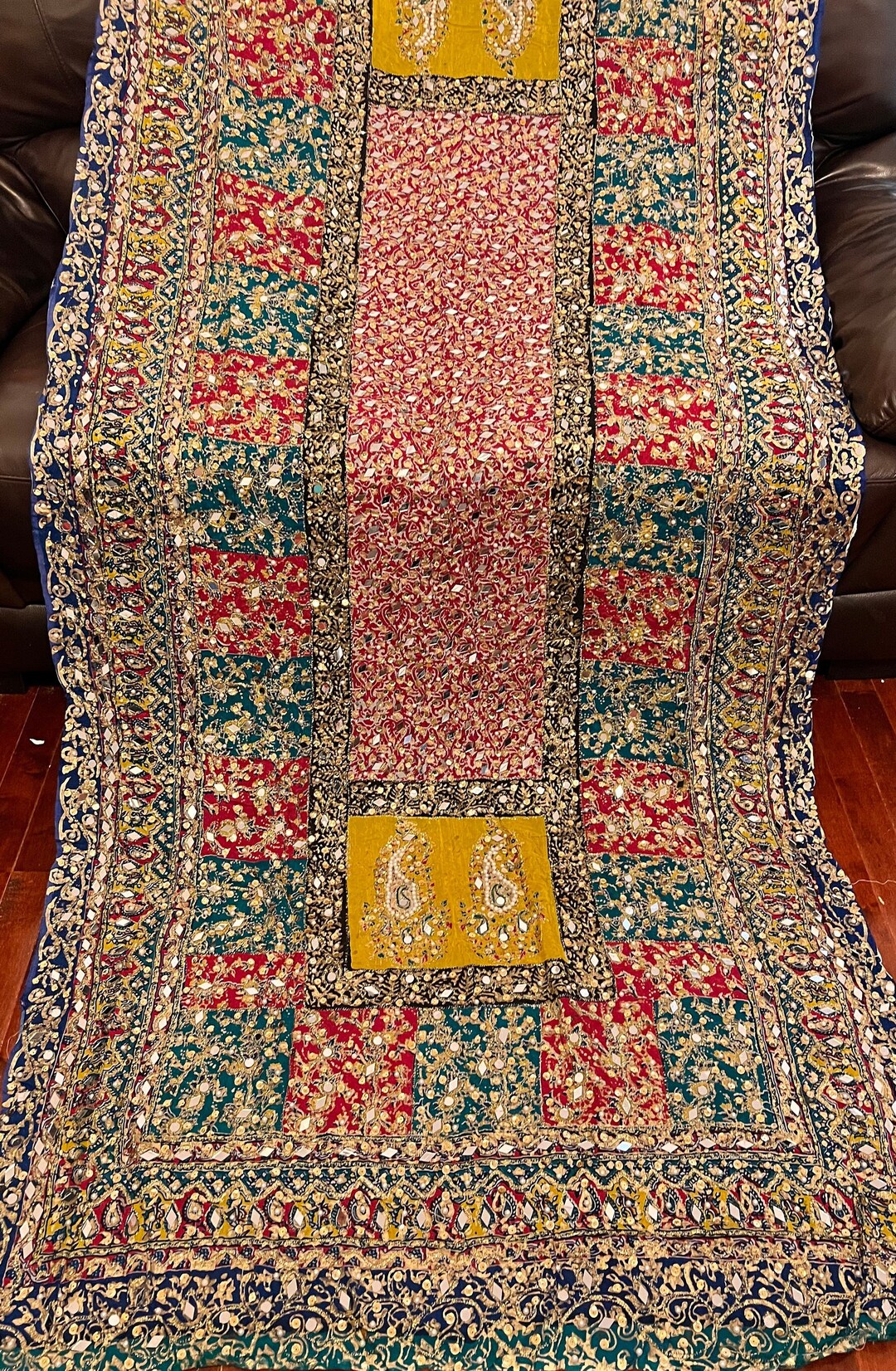 Mirror Work Dupattapakistani Dupatta Indian Desi Dupatta - Etsy