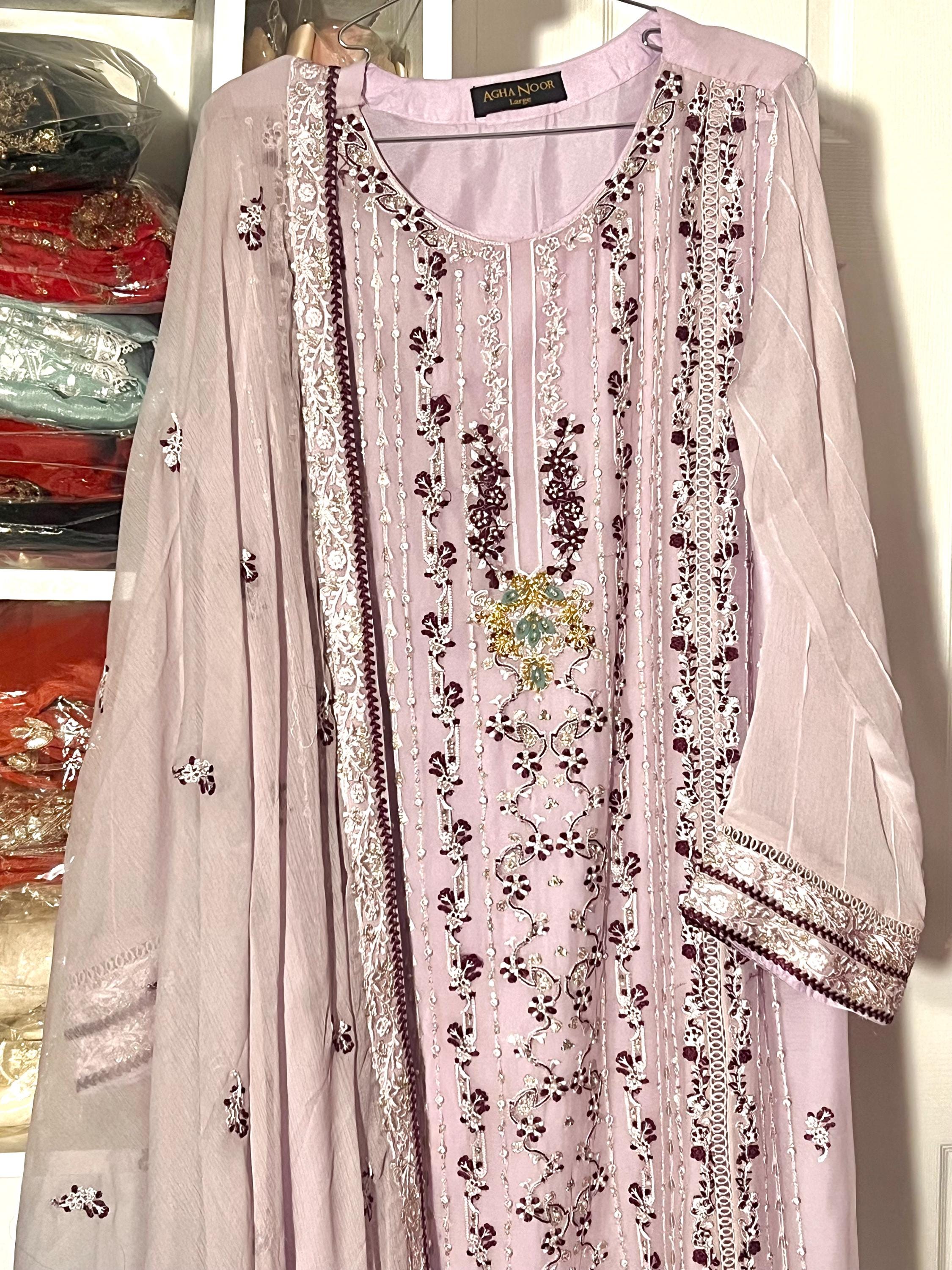 Pakistani Designer Salwar Suit, Agha Noor Collection,salwar Kamez, Desi ...