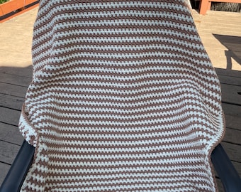 Beautiful, Moss Stitch everything Blanket W/ Multiple Colors, Ready to ...