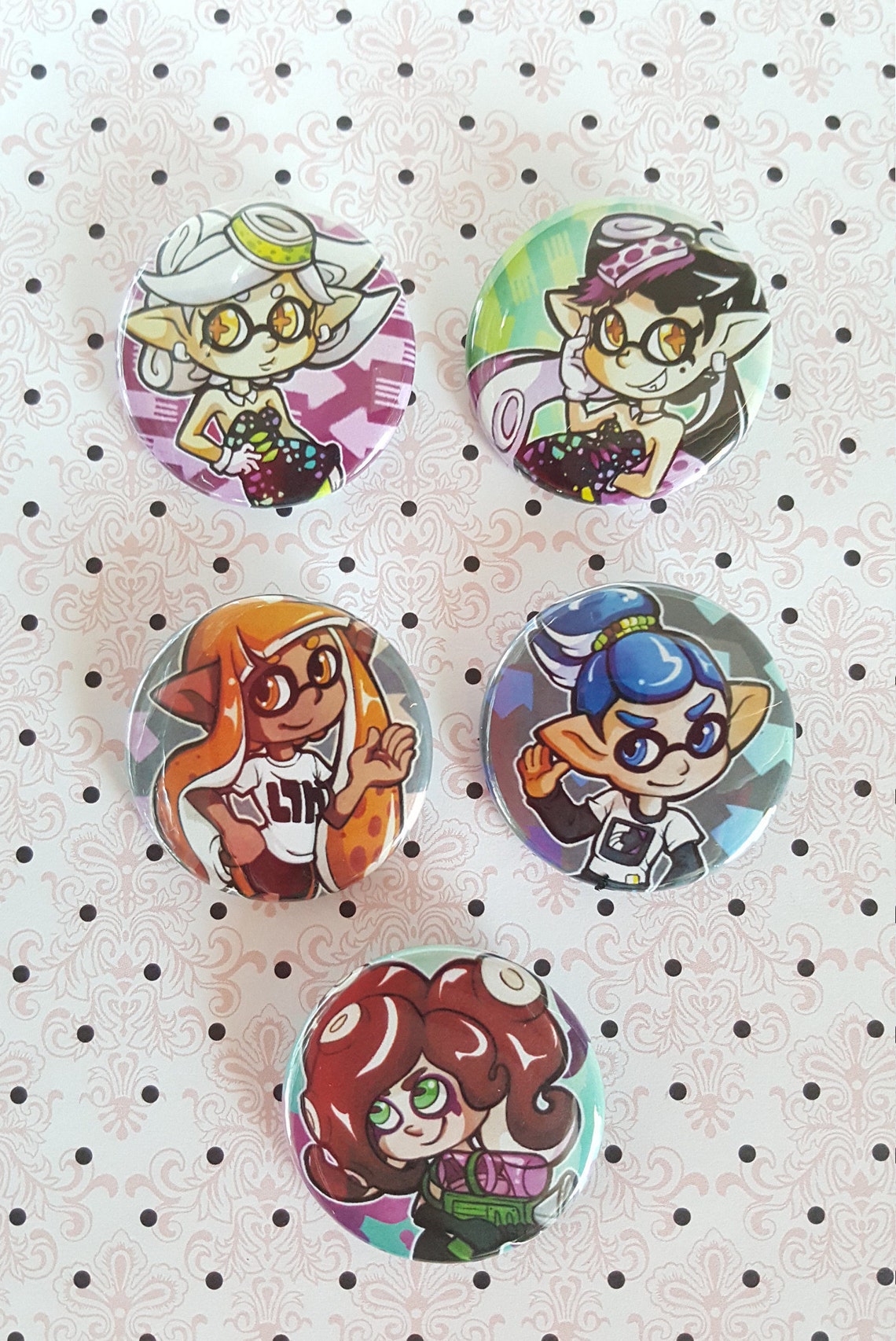 1.5" Splatoon Button Set-inklings, Callie, Marie, and Octoling - Etsy
