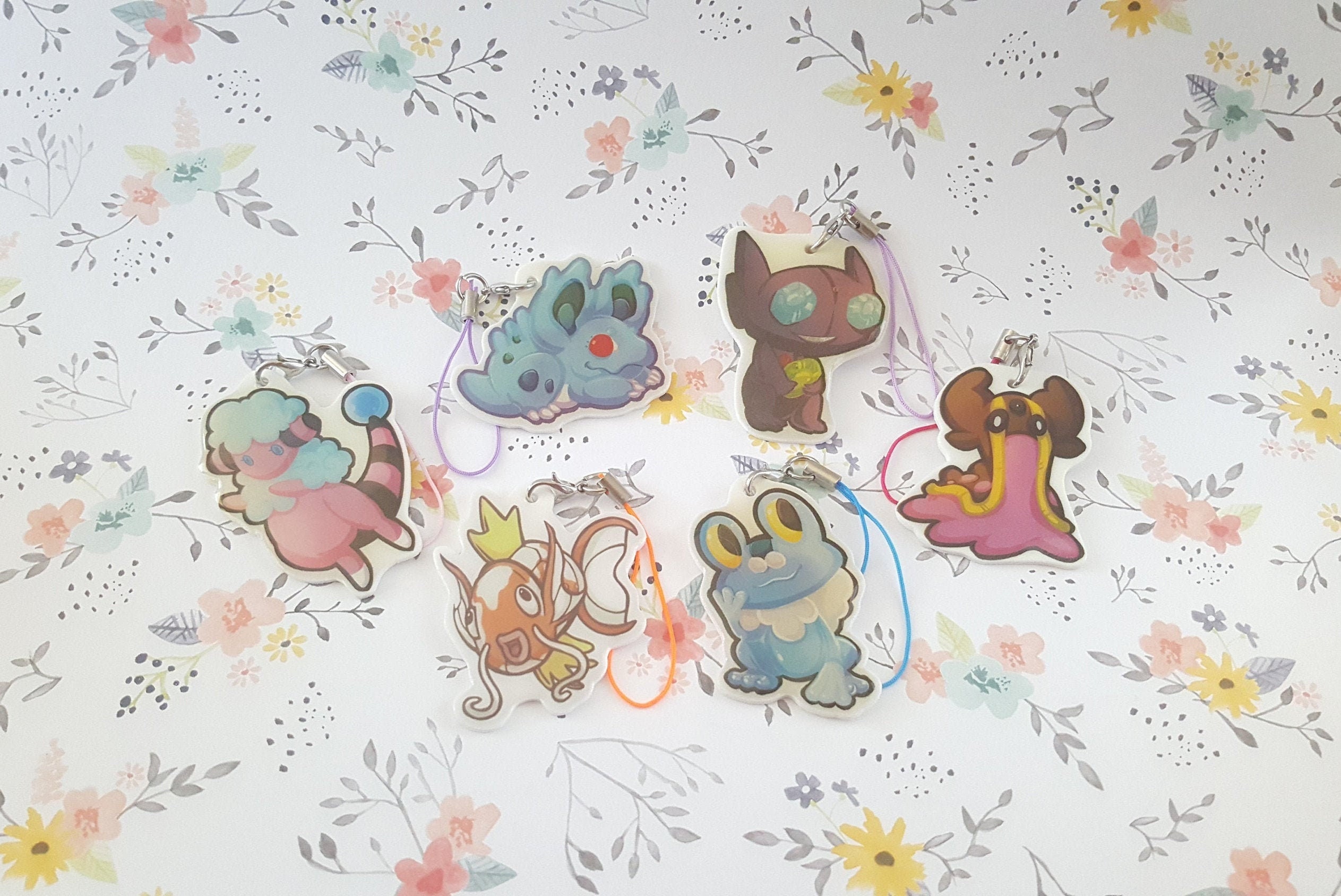 Pokemon Phone Charms Nidorina, Sableye, Gastrodon, Flaffy, Magikarp ...