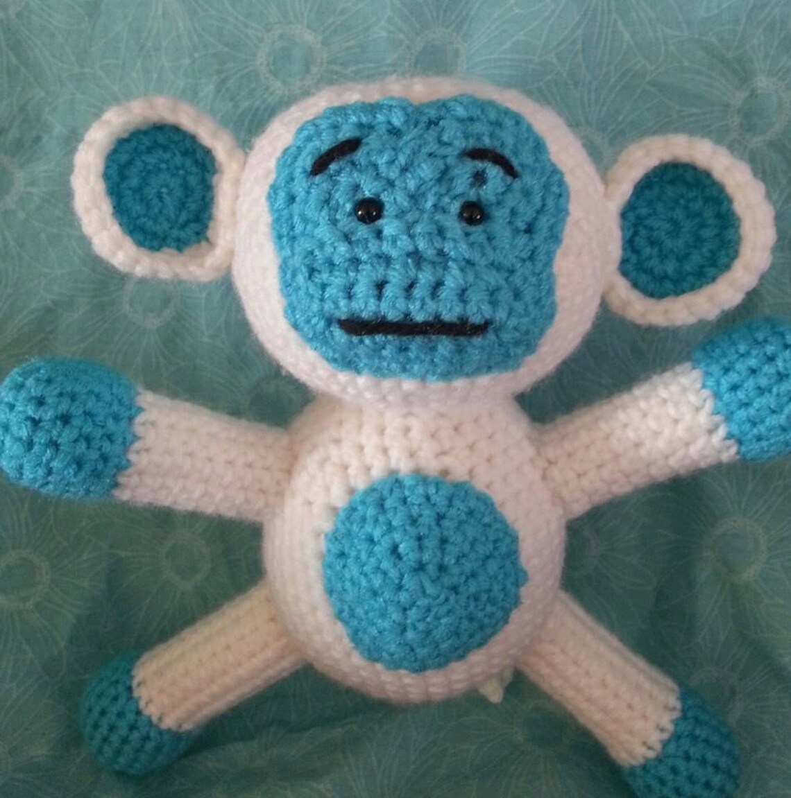 Crochet Monkey Pattern, Handmade Crochet Stuffed Monkey Toy Pattern ...