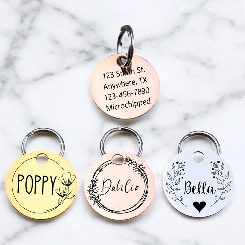 Dog Name Tags - Etsy