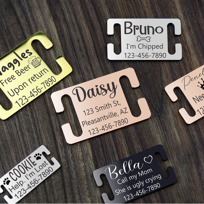 Dog Collar Tags - Etsy