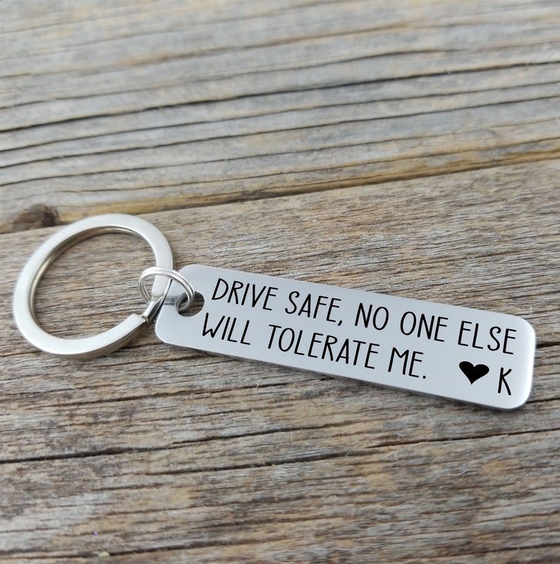 Drive Safe Customizable Rectangle Key Chain Anniversary Gift - Etsy