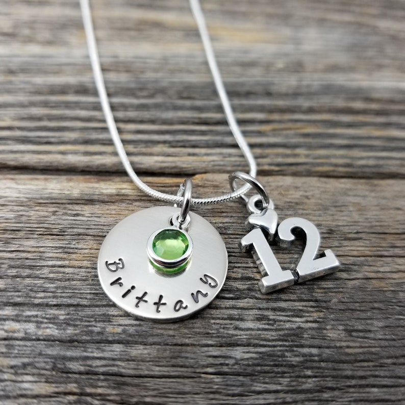 12th Birthday Necklace Gift for Girl Turning 12 Personalized | Etsy