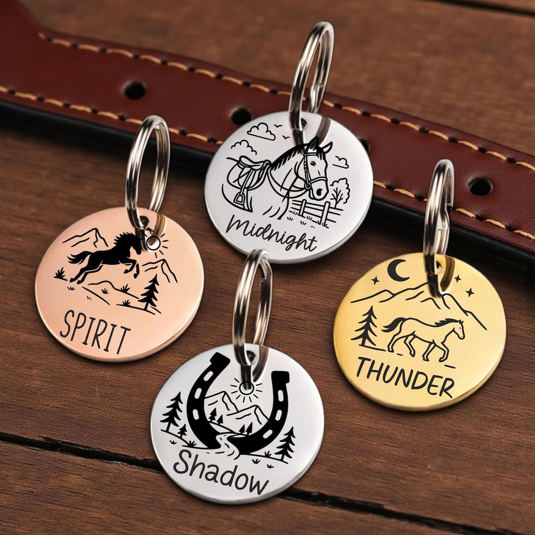 Custom Horse Bridle Tag – Personalized Halter Name Tag – Saddle or ...
