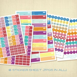 Budgeting Printable Planner Stickers, Finance Edition Planner Flags ...
