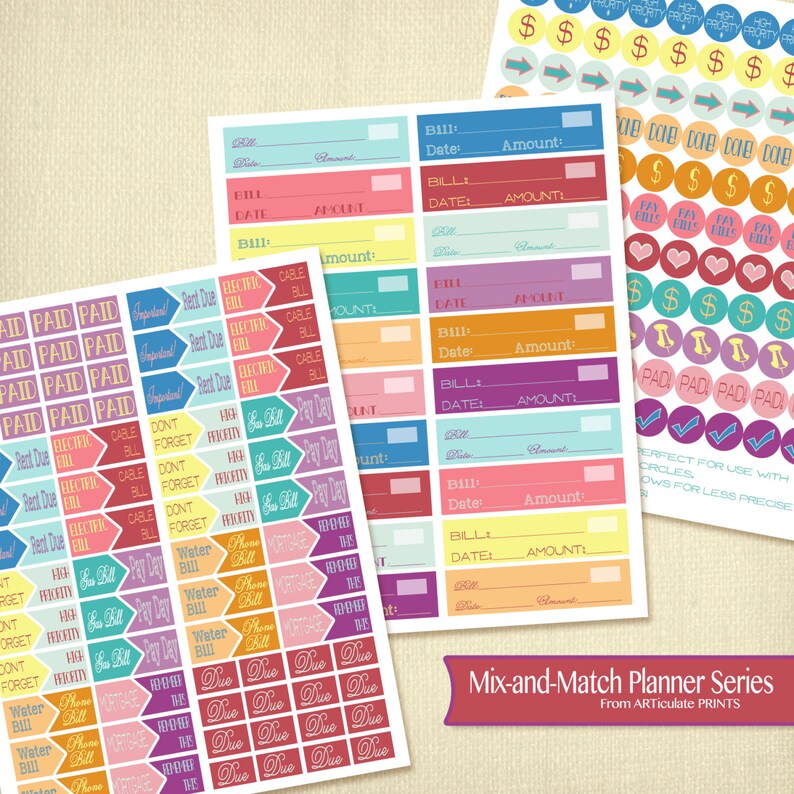 Budgeting Printable Planner Stickers Finance Edition Planner | Etsy