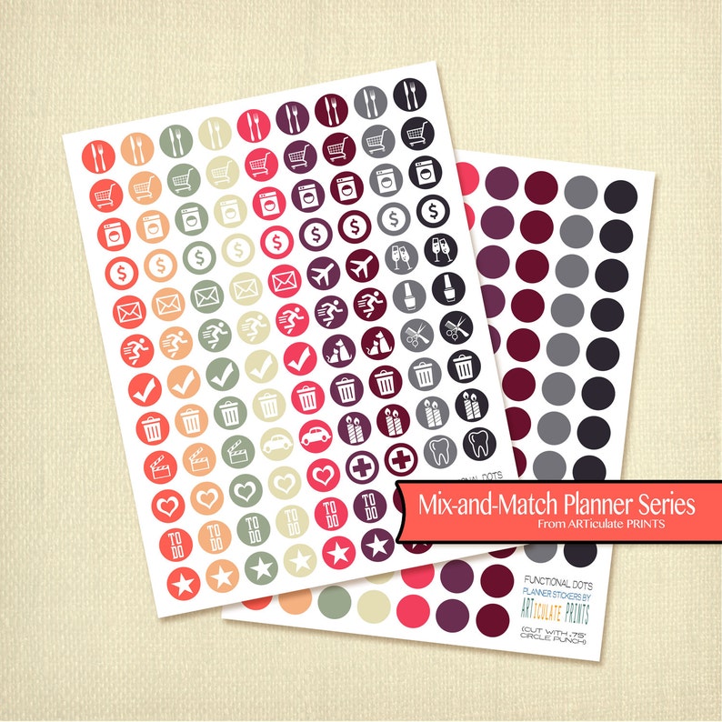 Printable Functional Planner Stickers, Life Planner Stickers, Organizer ...