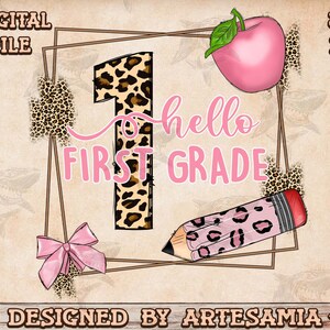 Hello 1st Grade Png Teacher Life Png Welcome to First Grade - Etsy