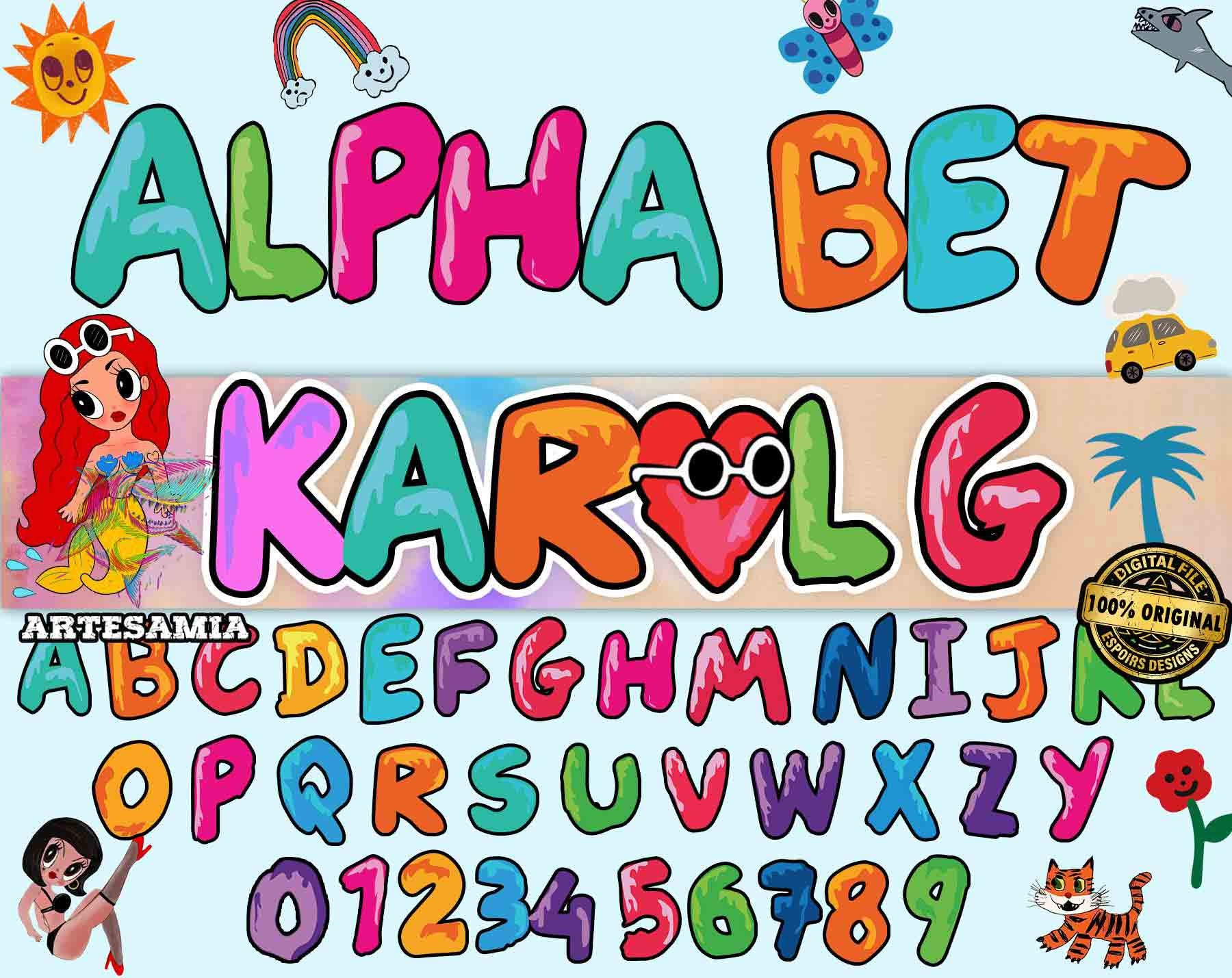 Karol G Alphabet Svg Png Bundle Karol G Mañana Sera Bonito - Etsy México