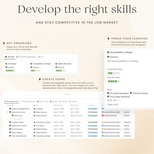 Notion Template Career Planner, Job Tracker, Notion Career Dashboard, Notion Skill Development ...
