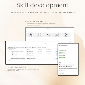 Notion Template Career Planner, Job Tracker, Notion Career Dashboard, Notion Skill Development ...