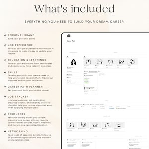 Notion Template Career Planner, Job Tracker, Notion Career Dashboard, Notion Skill Development ...