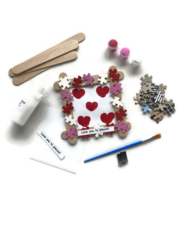 Valentine's Day Craft Kit for Kids Fingerprint Frame - Etsy