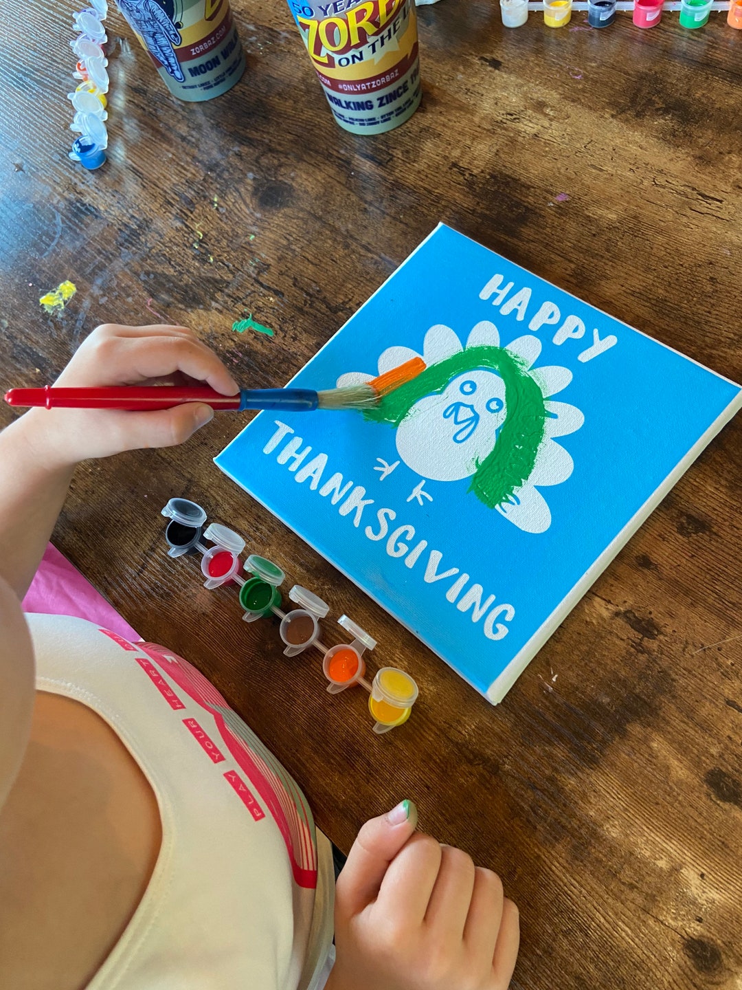 Personalized Thanksgiving Craft Kit for Kids - Pumpkin Canvas DIY ...