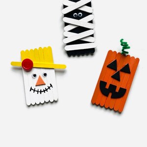 Halloween Craft Kit for Kids Pumpkin Scarecrow and Mummy Magnets ...