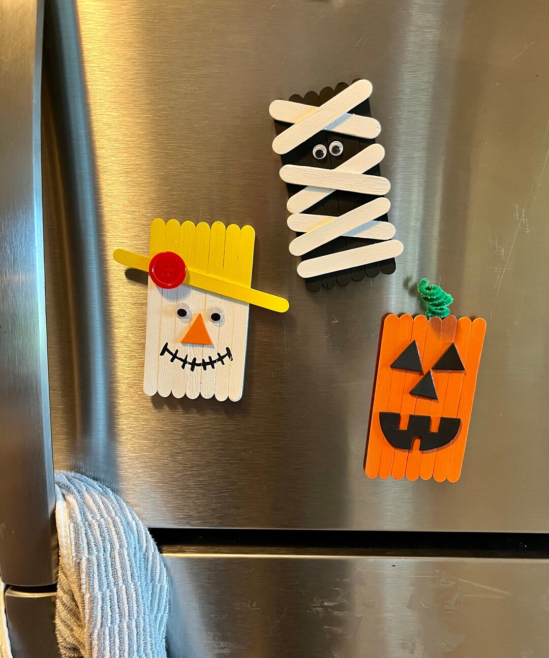 Halloween Craft Kit for Kids Pumpkin Scarecrow and Mummy Magnets ...