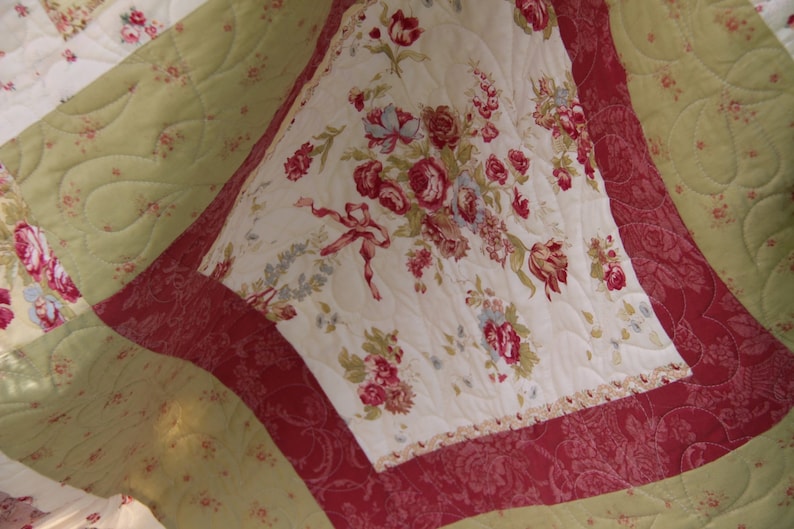 Ruby Quilt Pattern, Vintage Quilt Pattern, Medallion Quilt Pattern ...