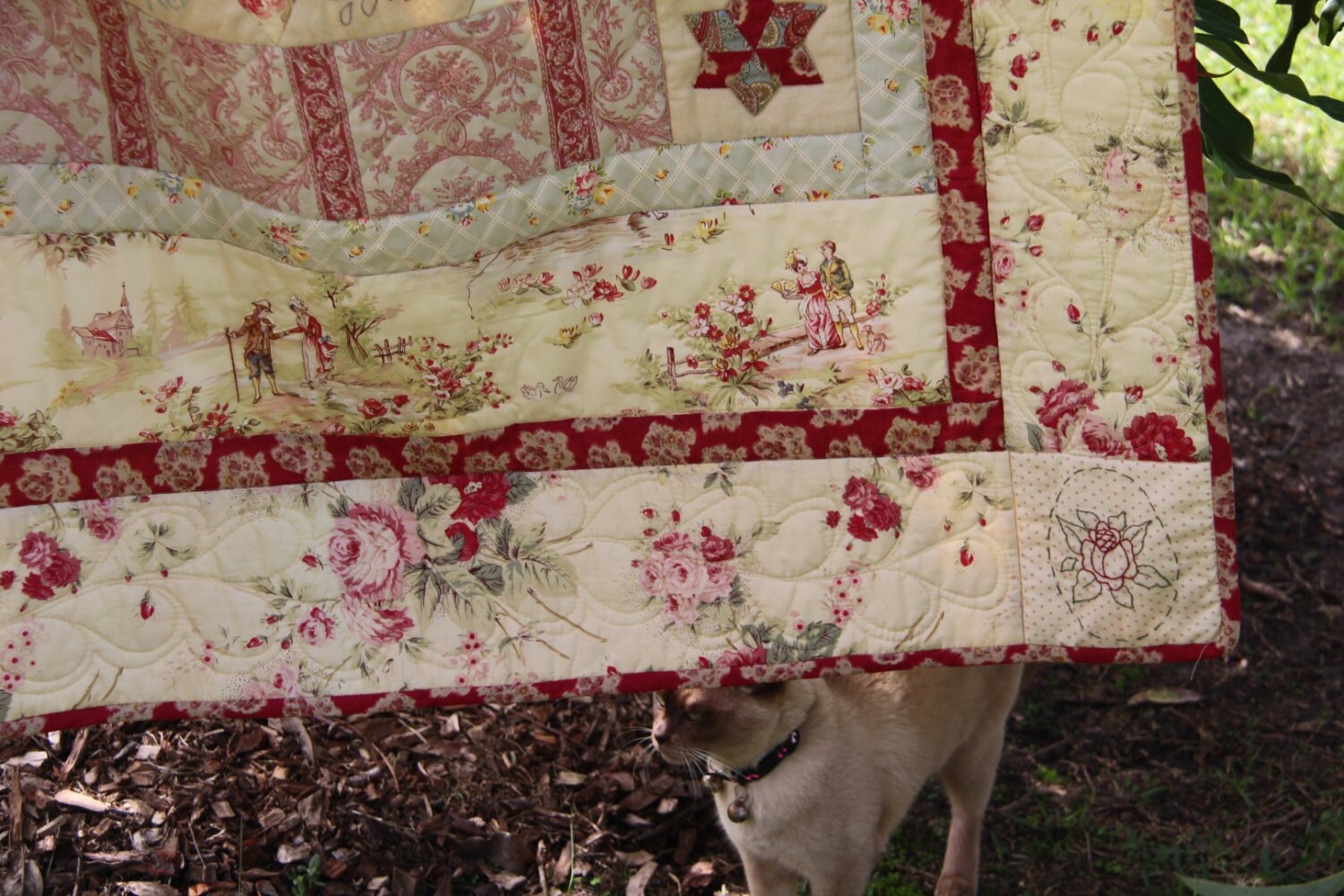 Floral Delight Quilt PDF Pattern Vintage Reproduction Style - Etsy