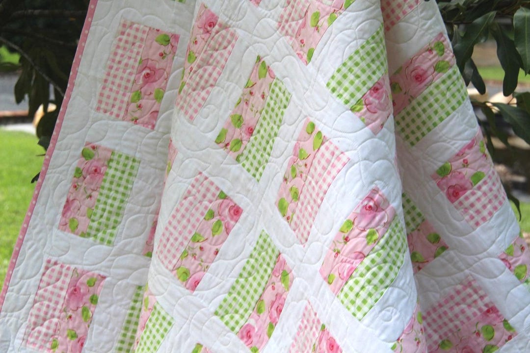 Easy Quilt Pattern in 4 Sizes Simple Sewing for Beginner Quilters ...
