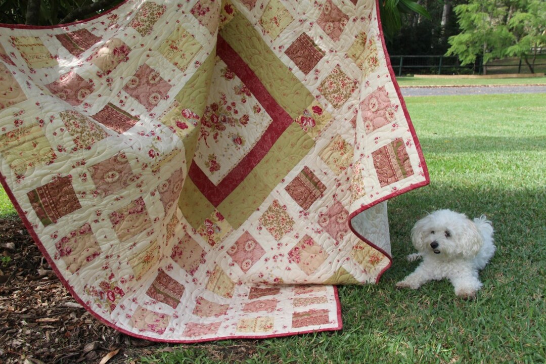 Ruby Quilt Pattern, Vintage Quilt Pattern, Medallion Quilt Pattern ...