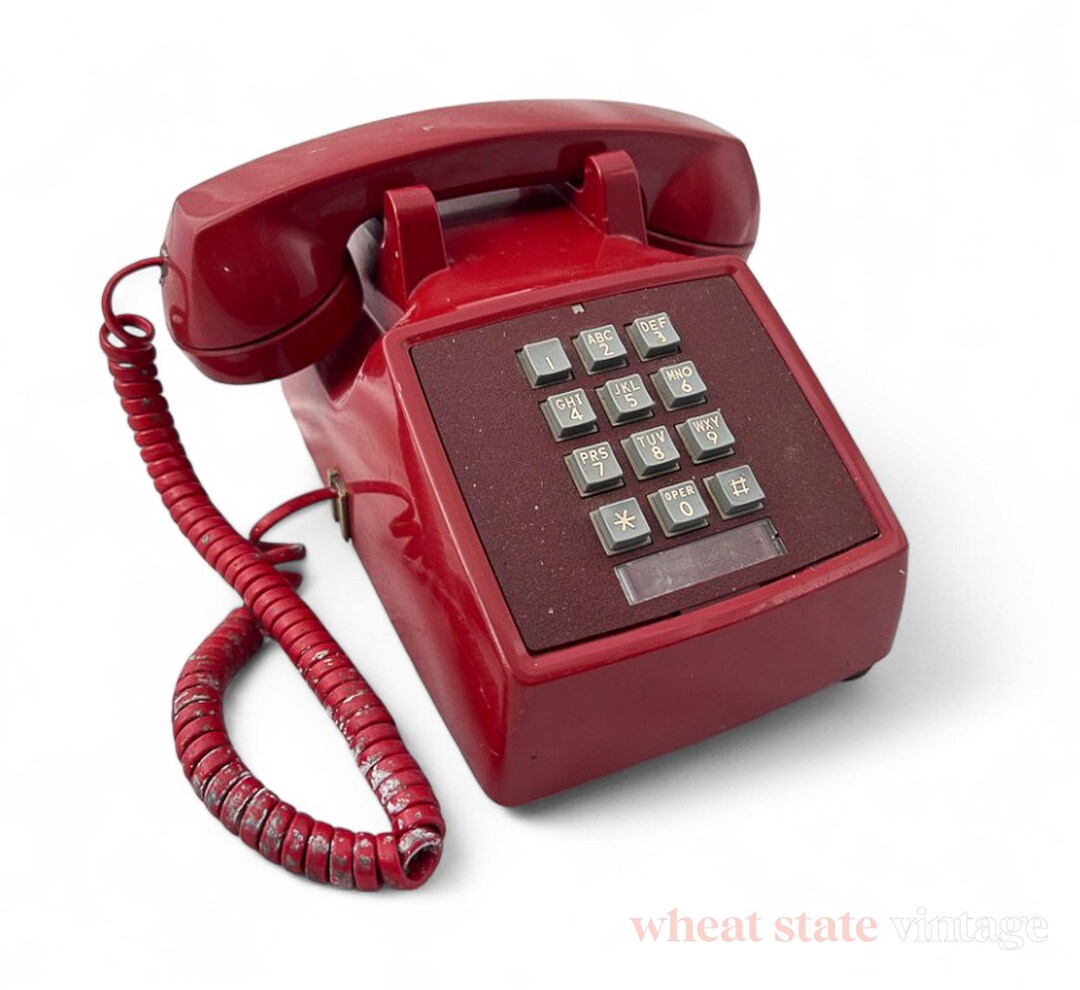 Vintage 1970s Bell Systems Ruby Red Push Button Phone - Etsy