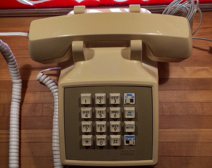 Vintage AT&T Push Button Phone 1980s - Etsy