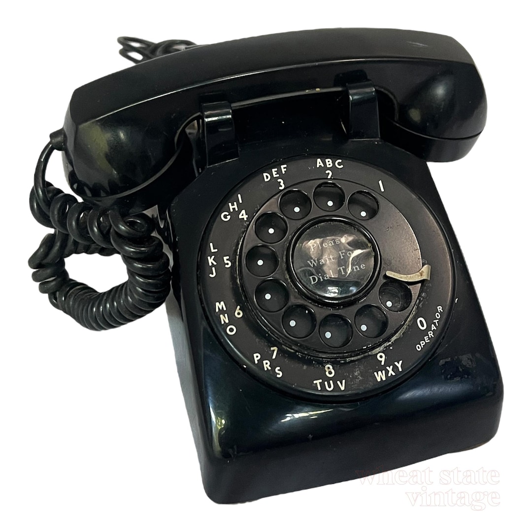 Vintage Black Rotary Phone With Black Dial - Bell Systems by Western ...