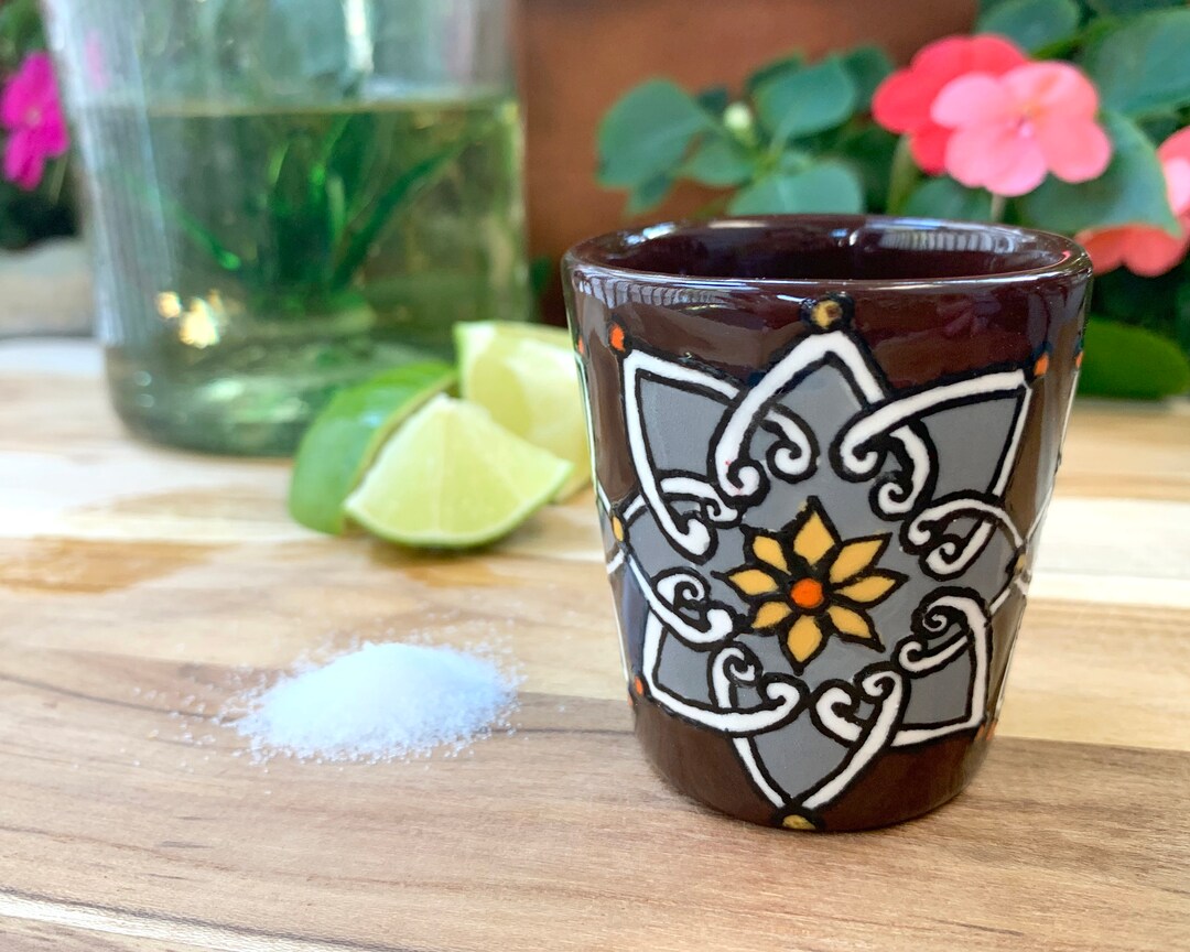 Talavera Shot Glass, Titular de la luz del té, Cerámica de Talavera ...