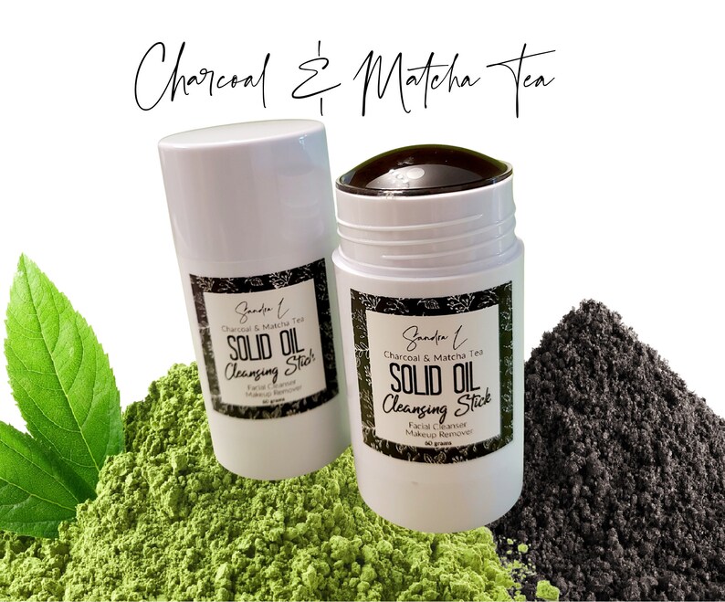 DIY Solid Oil Facial Cleansing Stick - Includes Bonus Instructions for a Charcoal and Matcha Tea ...